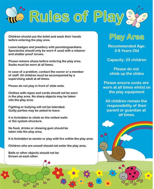 Rules of play wall sign | School Signs, Nursery Signs, Whiteboards ...
